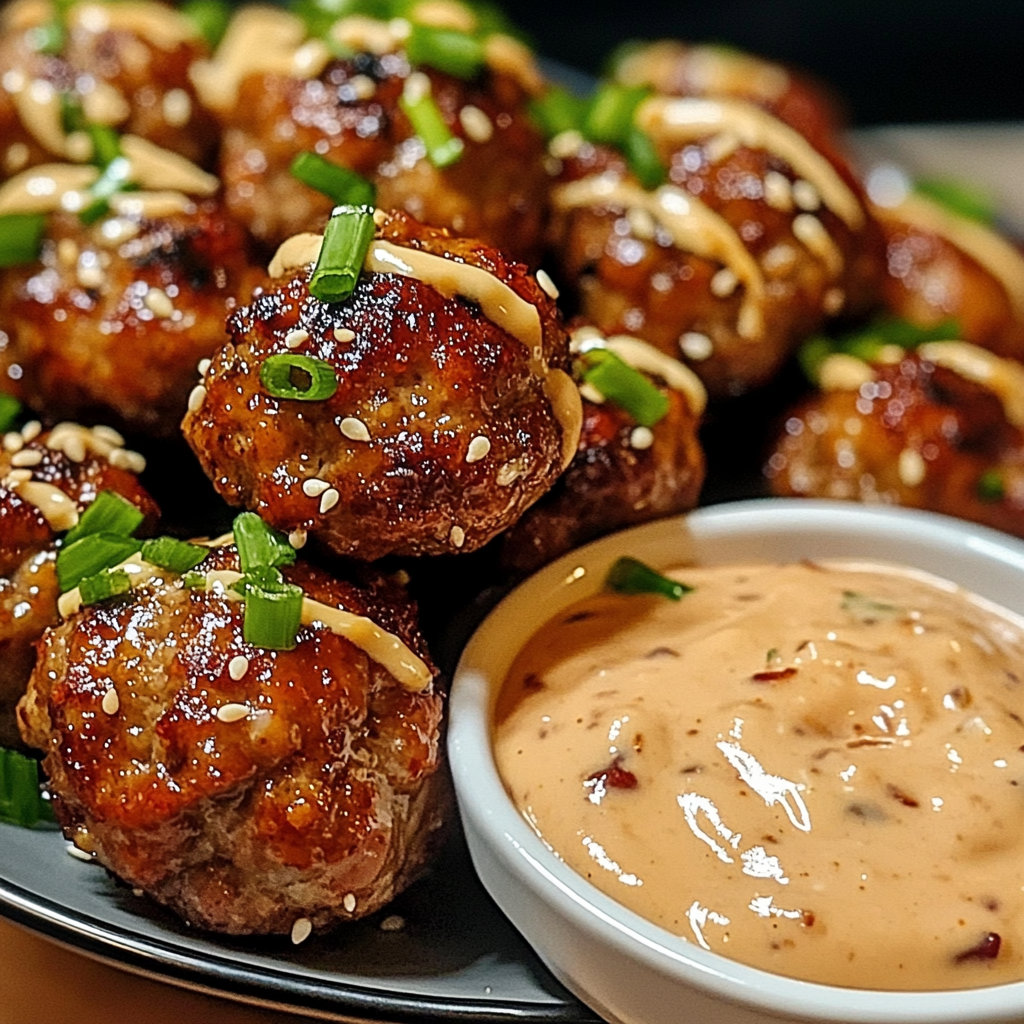 Korean BBQ Meatballs with Spicy Mayo Dip: The Perfect Irresistible Recipe