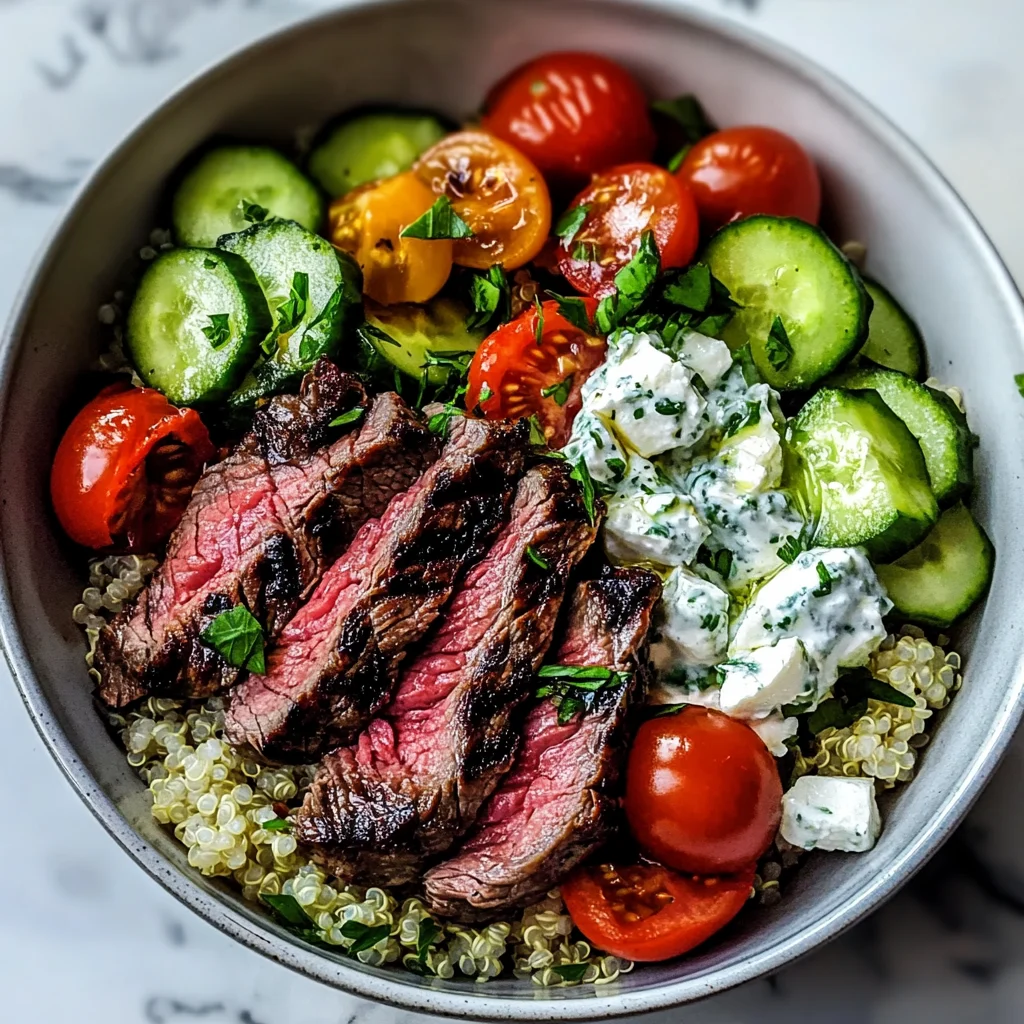 Mediterranean Steak Bowl Recipe - Quick & Delicious Meal