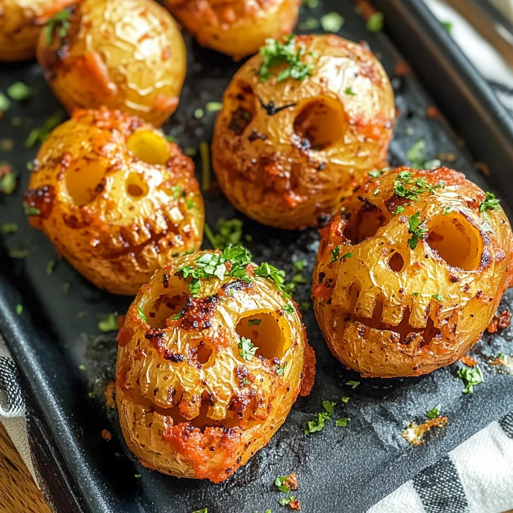 Spooky Halloween Skull Potatoes